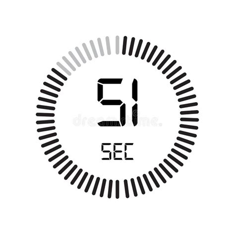 The 51 Seconds Icon Digital Timer Clock And Watch Timer Countdown