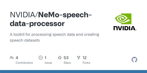 Github Nvidianemo Speech Data Processor A Toolkit For Processing
