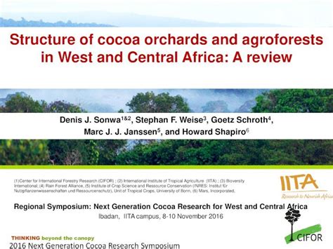 Pdf Structure Of Cocoa Orchards And Agroforests In West And Central … · Thinking Beyond The