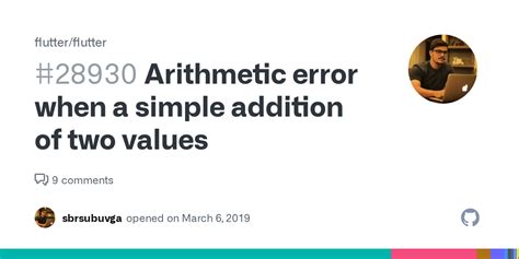 Arithmetic Error When A Simple Addition Of Two Values · Issue 28930