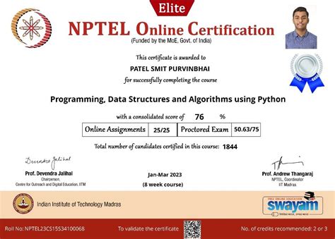 Iitmadras Nptel Python Datastructuresandalgorithms Smit Patel