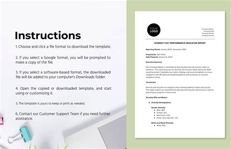 Diversity Key Performance Indicator Report Hr Template In Word Pdf