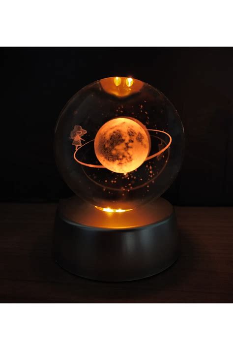 3d Milky Way Galaxy Themed Saturn Girl Illuminated Grandado