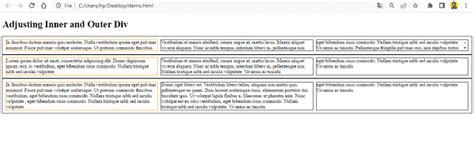 How Can You Set The Height Of An Outer Div To Always Be Equal To A Particular Inner Div