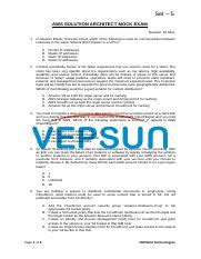 AWS Solution Architect Mock Exam Set Course Hero