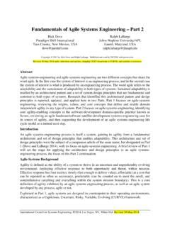 Fundamentals Of Agile Systems Engineering Part Fundamentals Of Agile Systems Engineering