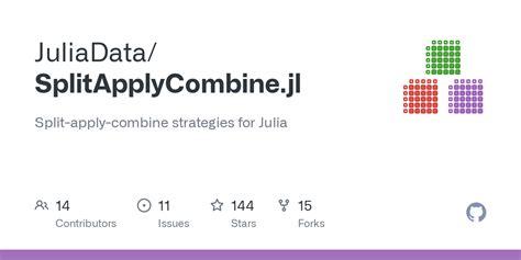 Github Juliadatasplitapplycombinejl Split Apply Combine Strategies