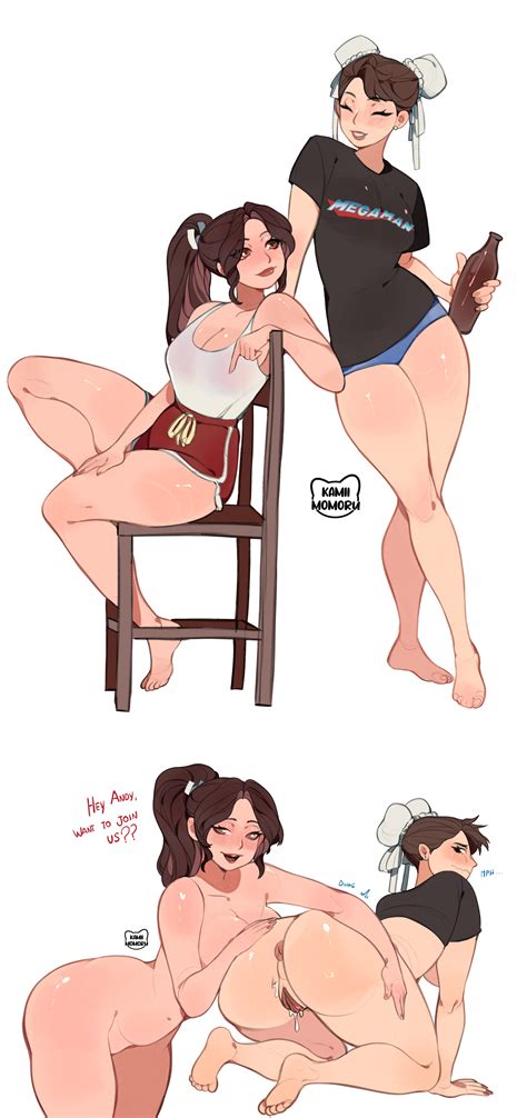 rule 34 2girls chun li kamii momoru mai shiranui yuri 12614110