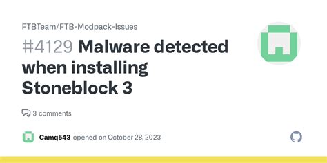 Malware Detected When Installing Stoneblock 3 · Issue 4129 · Ftbteam