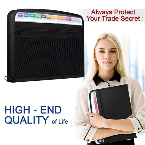 Nisun 13 Pocket Expanding File Folder With Sticky Labels Accordion Document Organizer With