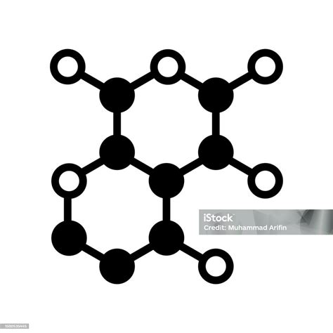 Polymer Structure Cell Glyph Icon Science And Chemical Elements Icon