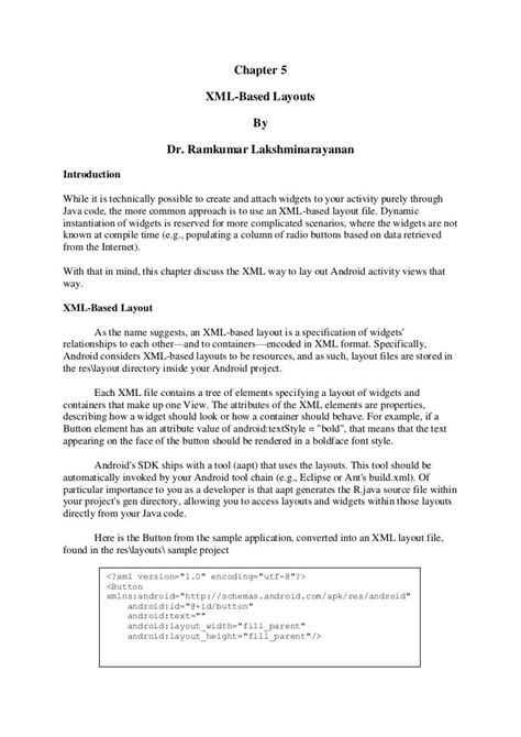 android xml based layouts chapter5