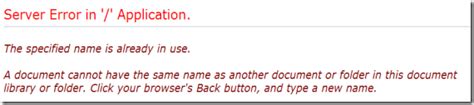 Renaming A Document ”the Specified Name Is Already In Use” Daniel Glenn