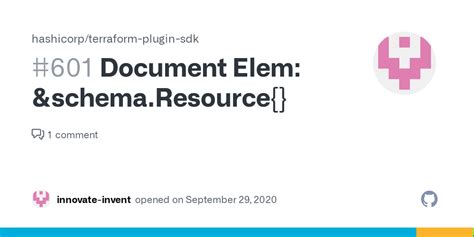 Document Elem Andschema Resource{} · Issue 601 · Hashicorp Terraform Plugin Sdk · Github