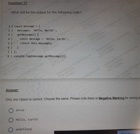 Solved What Will Be The Output For The Following Code Chegg