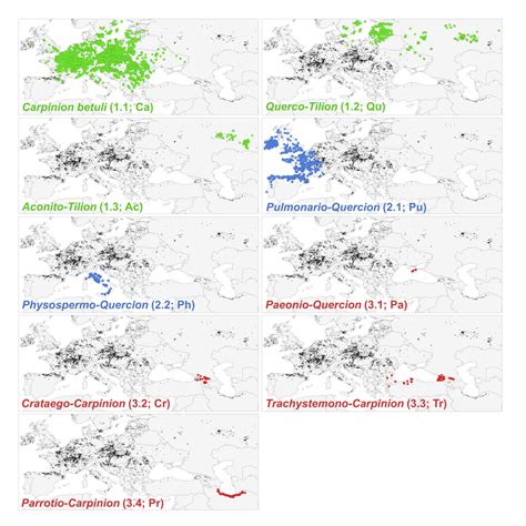 Figure3 Distribution Ofthe Vegetation Plots Of The Alliances Download Scientific Diagram