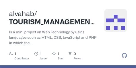 GitHub Alvahab TOURISM MANAGEMENT SYSTEM Is A Mini Project On Web Technology By Using
