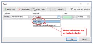 How To Sort Data By Color In Excel