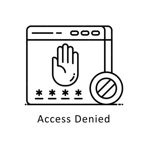 Premium Vector Access Denied Vector Outline Design Illustration