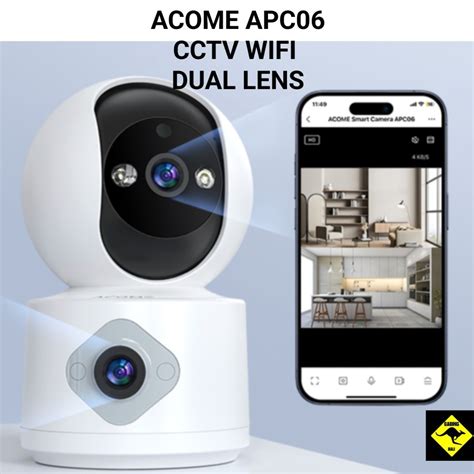 Jual Acome Apc06 Apc 06 Cctv Wifi Dual Lens Smart Ptz Camera Full Hd