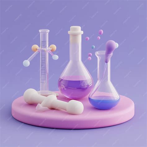 3d Setup Icon Arrangement For Scientific Testing Logo Illustration