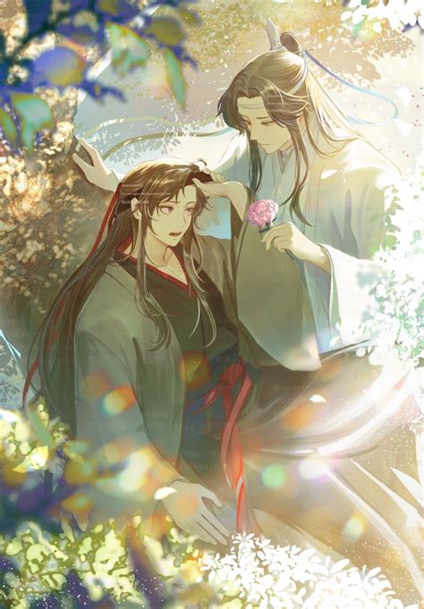 Lan Wangji Wei Wuxian Wei Wuxian Yiling Laozu Xiao Guan Headdress Modao Zushi Highres