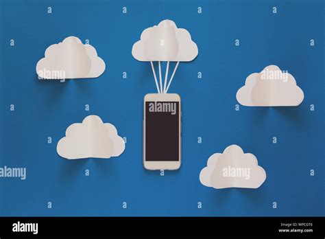 Network Connection And Cloud Storage Technology Concept Data Communications And Cloud Computing