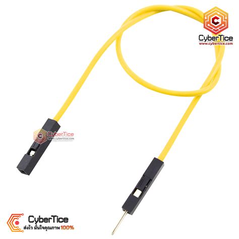 สายไฟจัมเปอร์ 20cm ผู้ เมีย สีเหลือง จำนวน 10 เส้น หนาพิเศษ 24awg ขาย Arduino อุปกรณ์ Arduino