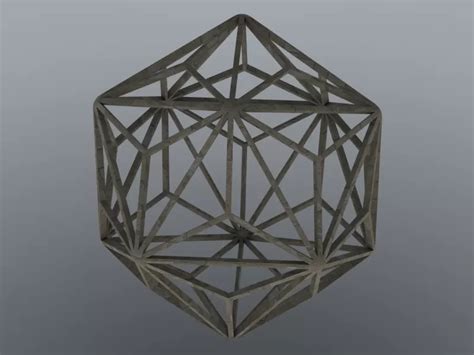 Wireframe Shape Triakis Icosahedron 3d Printing Model Threeding