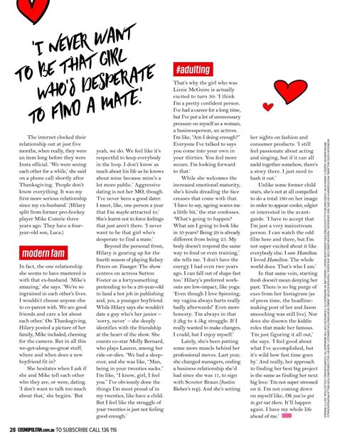 Hilary Duff Cosmopolitan Magazine Australia April Issue Celebmafia