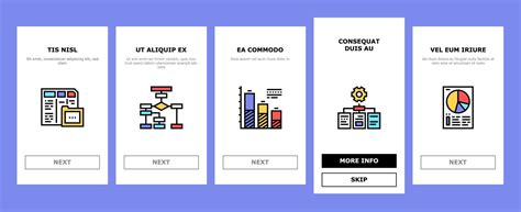 Analyze Infographic Onboarding Icons Set Vector 9995654 Vector Art At