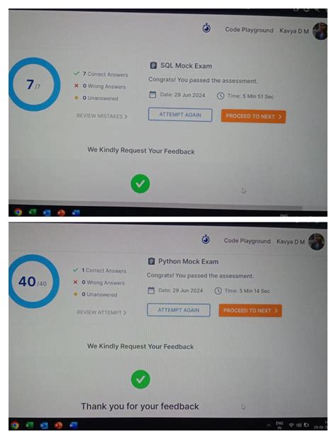 Kavya D M On Linkedin Python And Sql Mock Exams This Are My Favorite