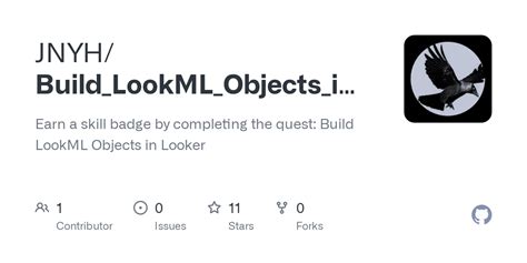 github jnyh build lookml objects in looker earn a skill badge by