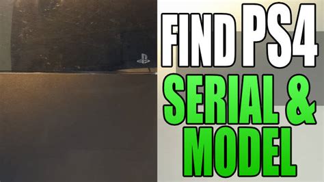 Find Model Serial Number On PS4 ComputerSluggish