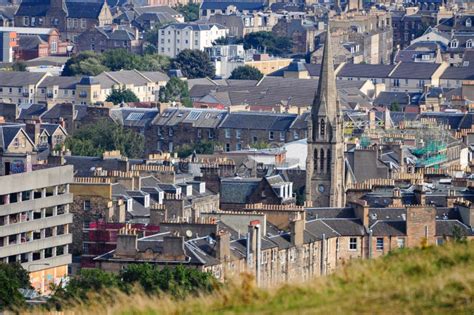 Edinburgh S Skyline Blending Historic And Modern Architecture Stock