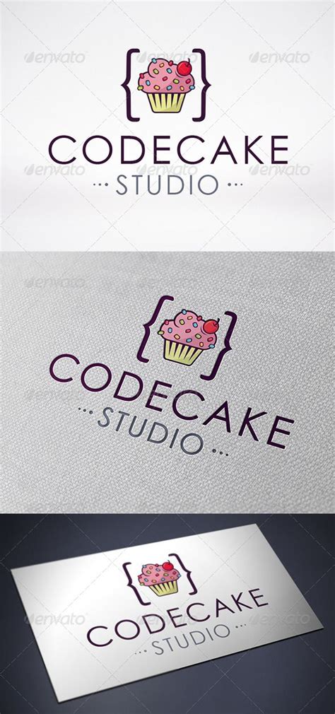 Code Cupcake Logo Template Three Color Options