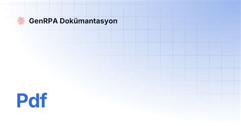 Pdf Genrpa Dokümantasyon