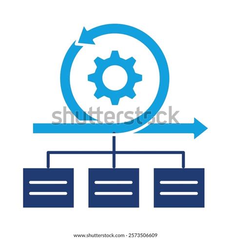 Agile Framework Workflow Representing Agile Methodology Stock Vector