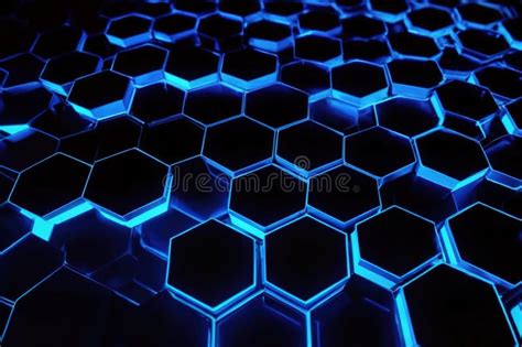 Futuristic Technology Hexagon Pattern Glowing Glossy Abstract Background Texture Background