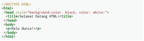 Contoh Dokumen HTML Sederhana