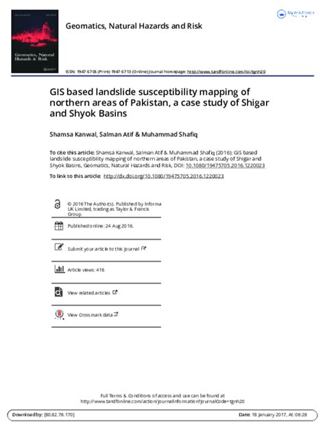 pdf gis based landslide susceptibility mapping of tevankarai ar sub
