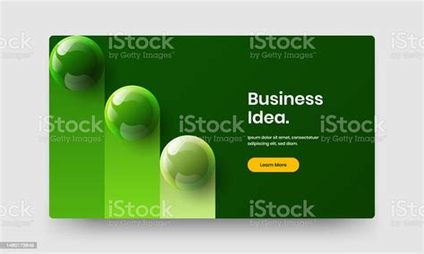 신선한 3d 공 전단지 그림입니다 간단한 사이트 디자인 벡터 템플릿입니다 0명에 대한 스톡 벡터 아트 및 기타 이미지 0명 고급 광고 Istock