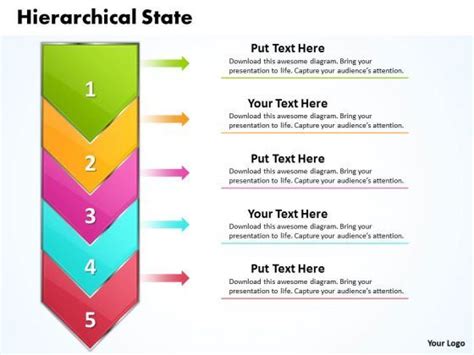 Ppt Hierarchical State Powerpoint Project Diagram Represented By Arrow