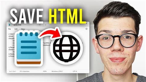 how to save html file in notepad full guide youtube
