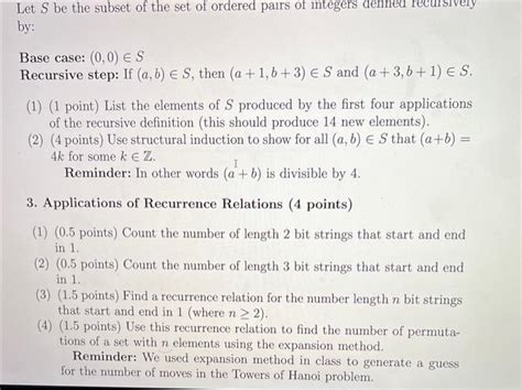 Solved 1 4 Points Write Down The First 6 Elements Of The
