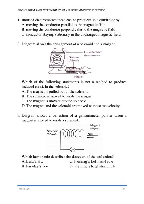 Electromagnetic Induction Exercises at Lee Rasberry blog
