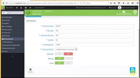 How To Change Or Add Currency In PrestaShop Online YouTube