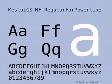 MesloLGS NF Font Meslo LG S Regular For Powerline Nerd Font Plus Pomicons Windows Compatible