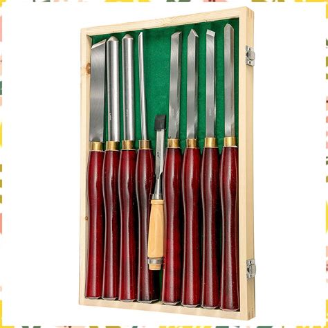 Mophorn Woodworking Lathe Chisel Set 8 Piece Set Lathe Chisel Hss Steel