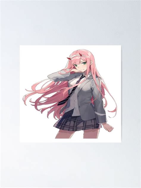 Zero Two Waifu Poster By Minnorita Redbubble